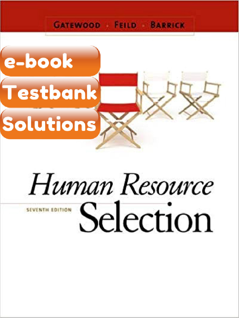 Ebook & Testbank Human Resource Selection 7th Edition by Robert ...