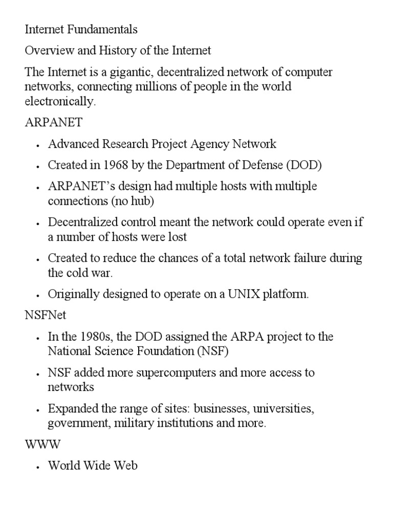 Internet Fundamentals | PDF | Html Element | Html