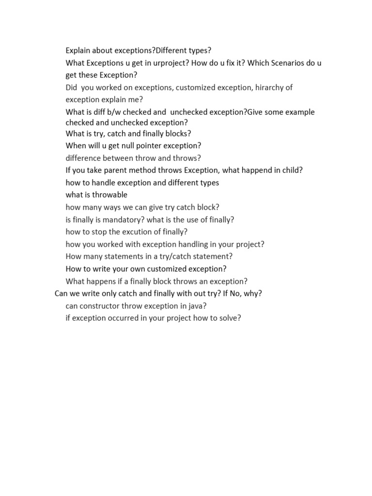 4 Exceptions | PDF