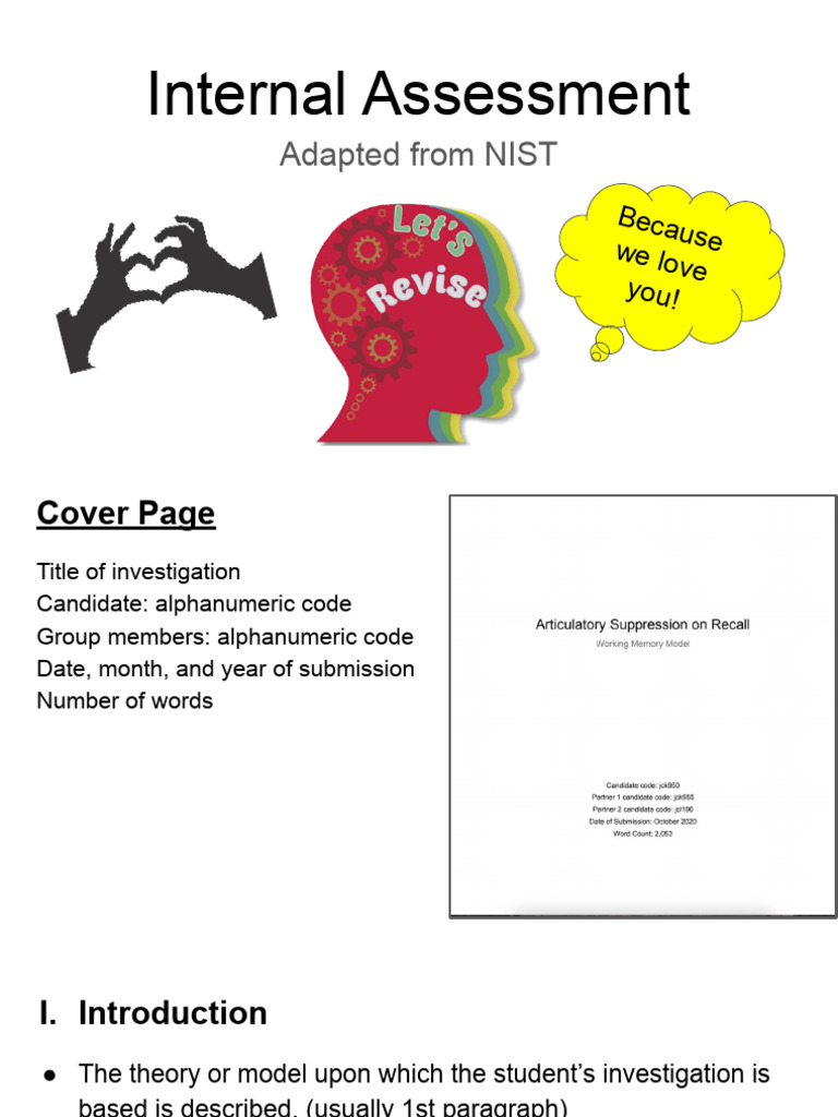PSYC11 - IA - Revising The Internal Assessment To Earn Marks! | PDF ...