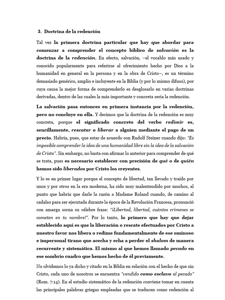 3. Doctrina de La Redención (2) | PDF | Libro de rut | Cristo (título)