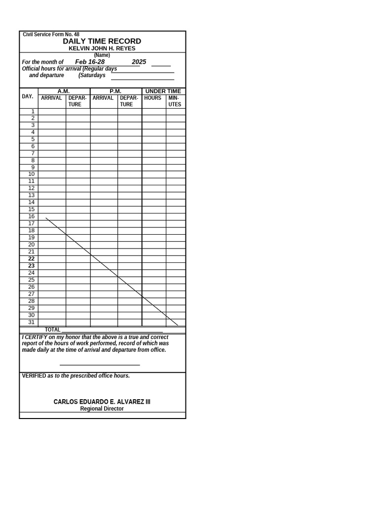 DTR Format | PDF