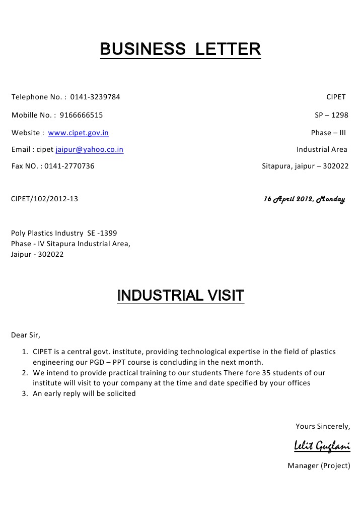 Business Letter | PDF | Career & Growth | Business