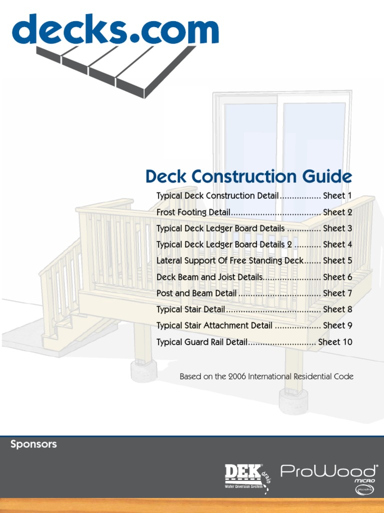 Deck Construction Guide | PDF | Stairs | Framing (Construction)