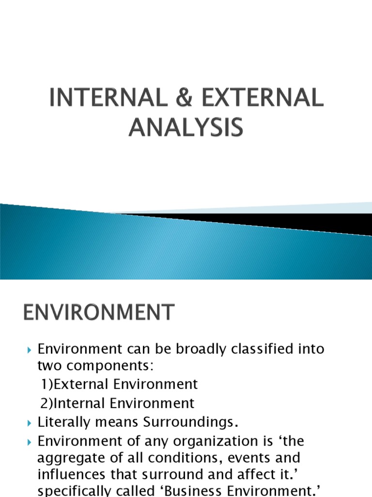 Internal & External Analysis | Strategic Management | Business