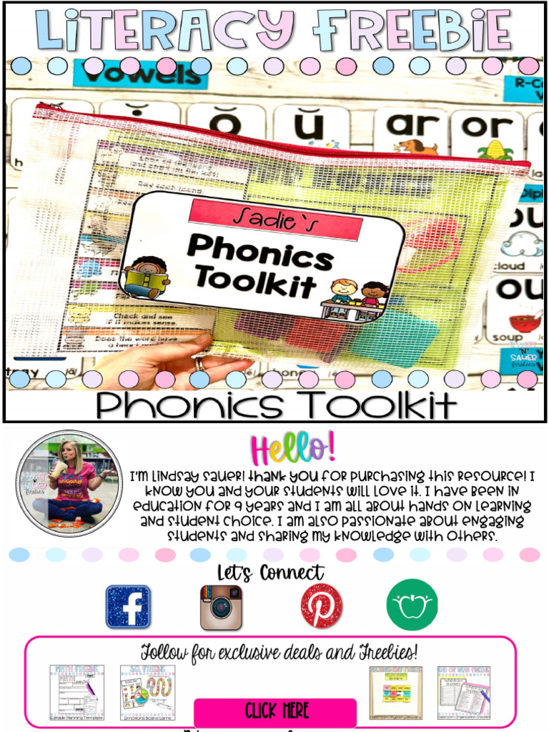 Phonemic Awareness Tools Freebie - Read First | PDF | Human Communication