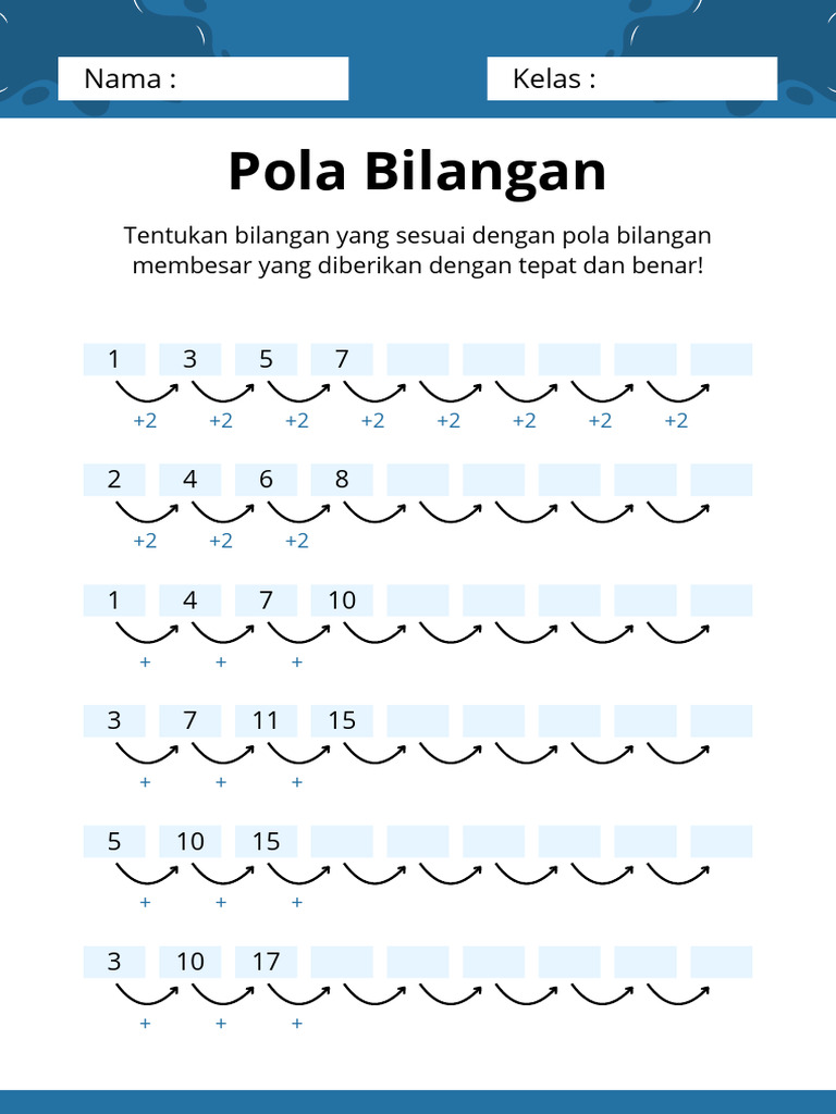 Pola Bilangan Lembar Kerja Biru Putih Minimalis - 20260130 - 122212 ...
