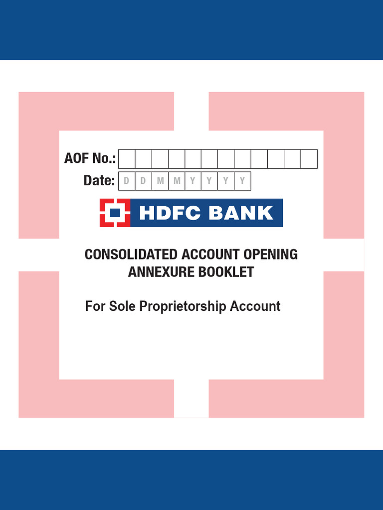 Sole Prop Booklet | PDF | Identity Document | Transaction Account