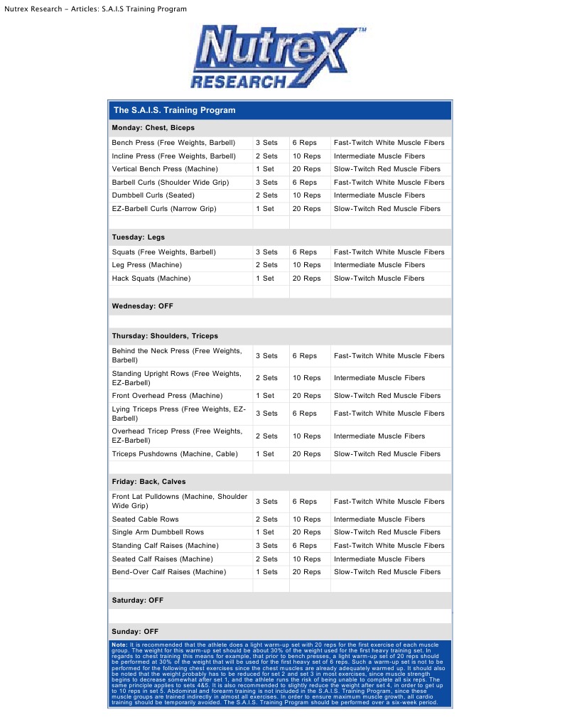 SAIS Training Program | Download Free PDF | Recreation | Self Care