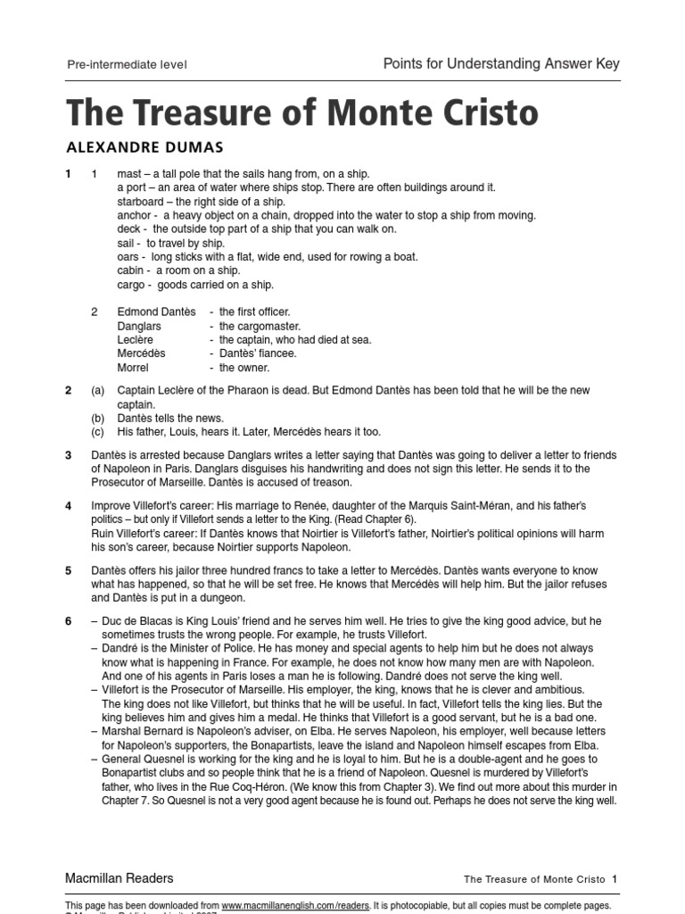 Treasure - Monte .Cristo | PDF | The Count Of Monte Cristo | Edmond Dantès