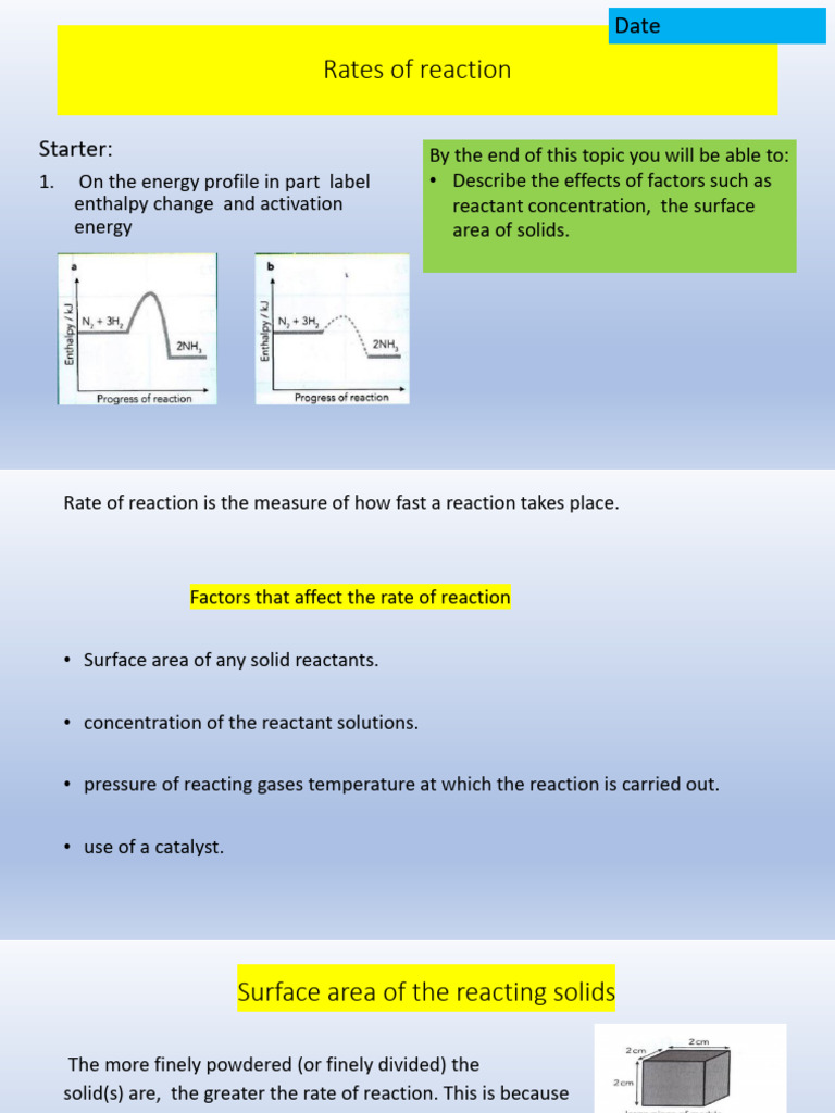Year 10 Power Point On Rates of Reaction | PDF | Reaction Rate ...