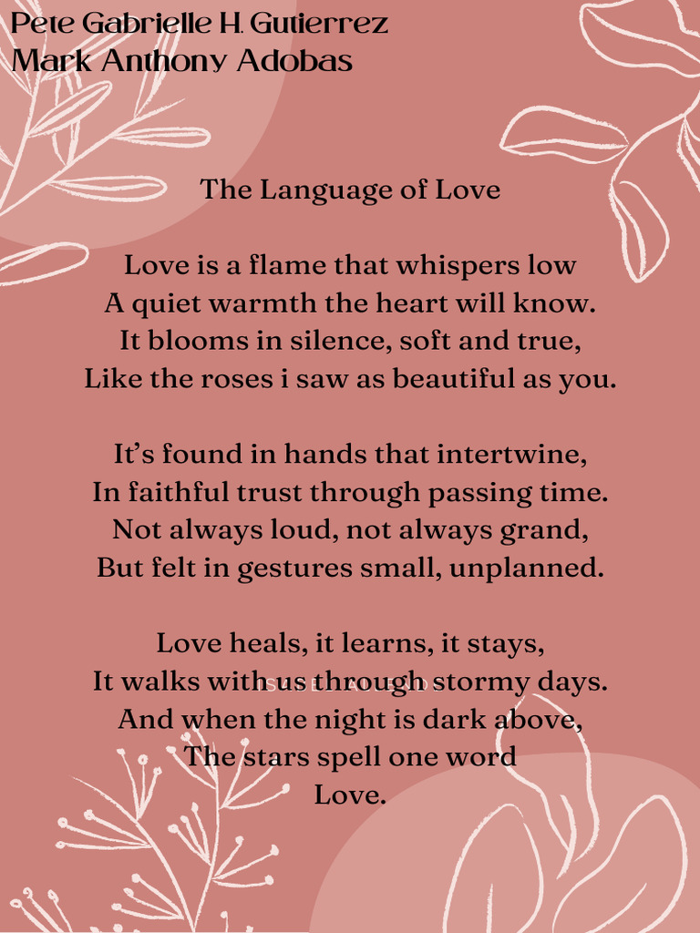 Love Poem Peta | PDF