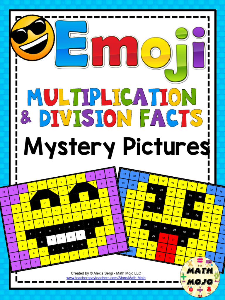 MultiplicationandDivisionFactsEmojiMysteryPicturesFREEBIE-1 | PDF ...