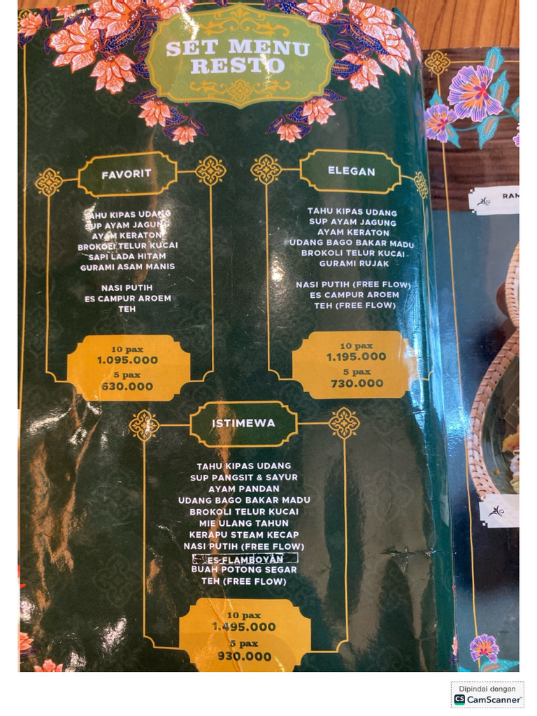Aroem Menu 2025 | PDF