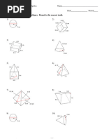 Volumes of Solids Worksheet | PDF | Classical Geometry | Elementary ...