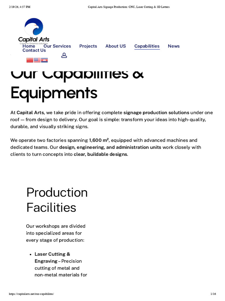 Capital Arts Signage Production - CNC, Laser Cutting & 3D Letters | PDF ...