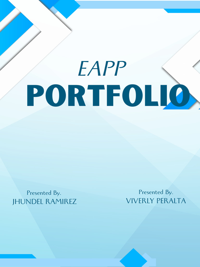 Blue and White Geometric Portfolio Document A4 | PDF