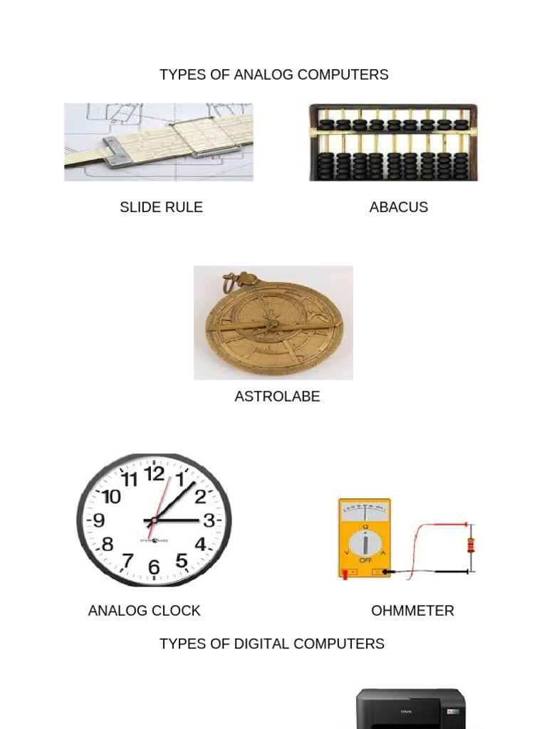 Types of Analog Computers | PDF