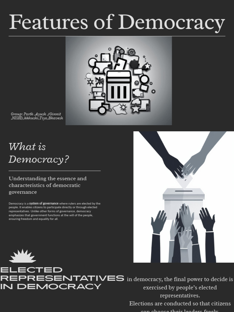 Presentation - Features of Democracy | PDF | Democracy | Political ...