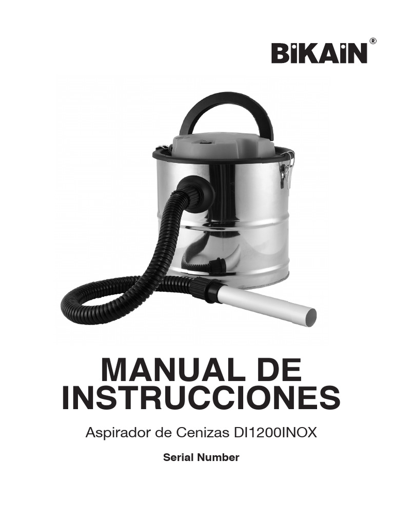 BIKAIN - Manual Aspirador de Cenizas 1200INOX - Alicia Subires Orene ...
