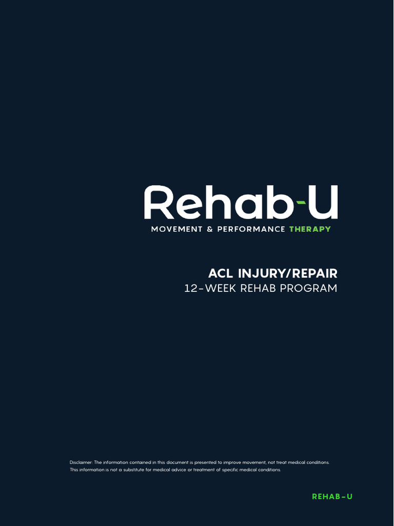 Acl Injury Repair 12 Week Rehab Program | PDF | Joints | Limbs (Anatomy)
