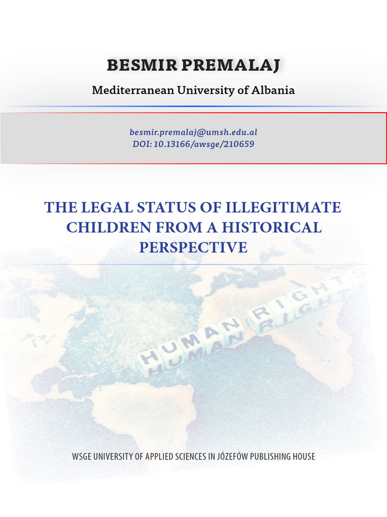Besmir Premalaj: The Legal Status of Illegitimate Children From A ...