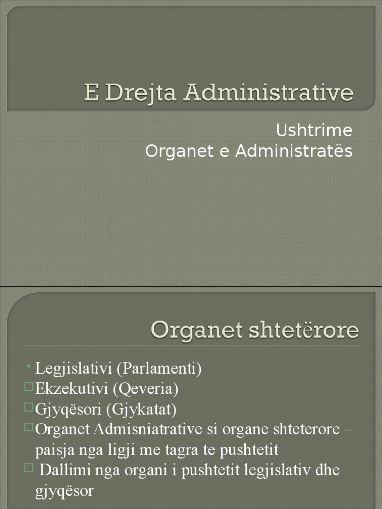 Organet e Administrates | PDF