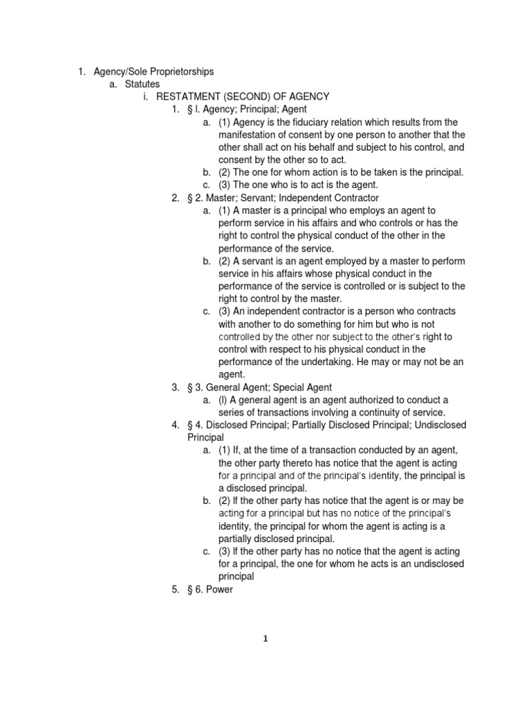 Principles of Agency Law: A Comprehensive Overview of Key Concepts ...