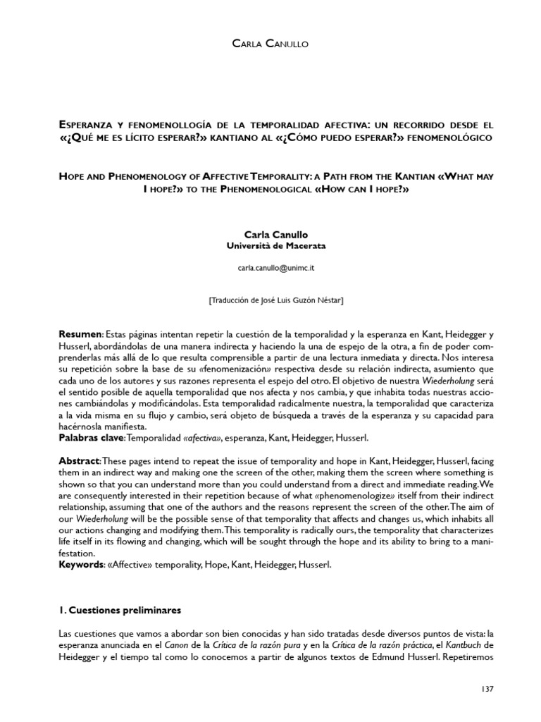 CANULLO+ +Esperanza+y+Fenomenología+de+La+Temporalidad+Afectiva (1 ...