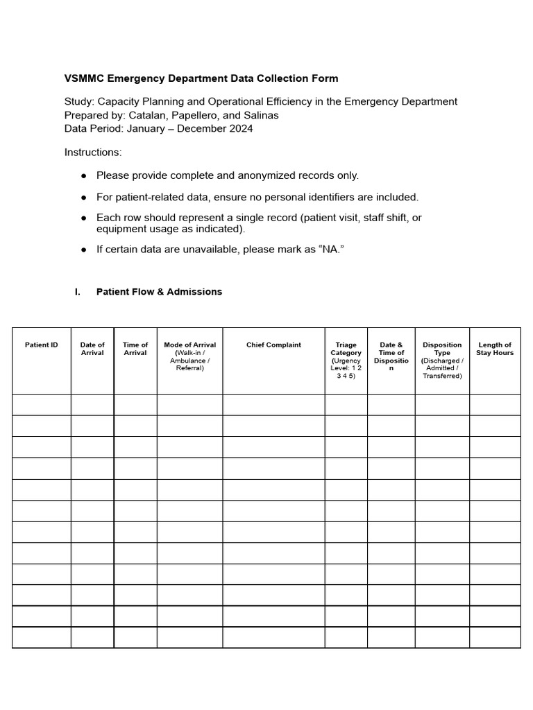 Data Collection Form | PDF