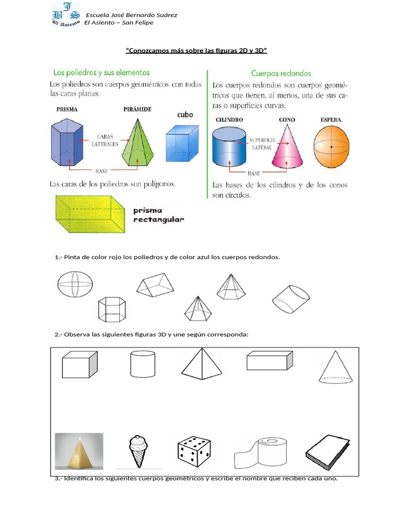 Conozcamos Más Sobre Las Figuras 2D y 3D | PDF