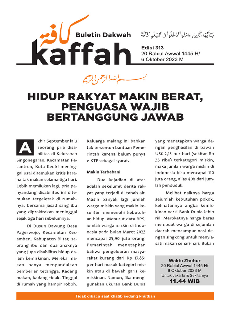 Edisi 313 Buletin Dakwah Kaffah | PDF