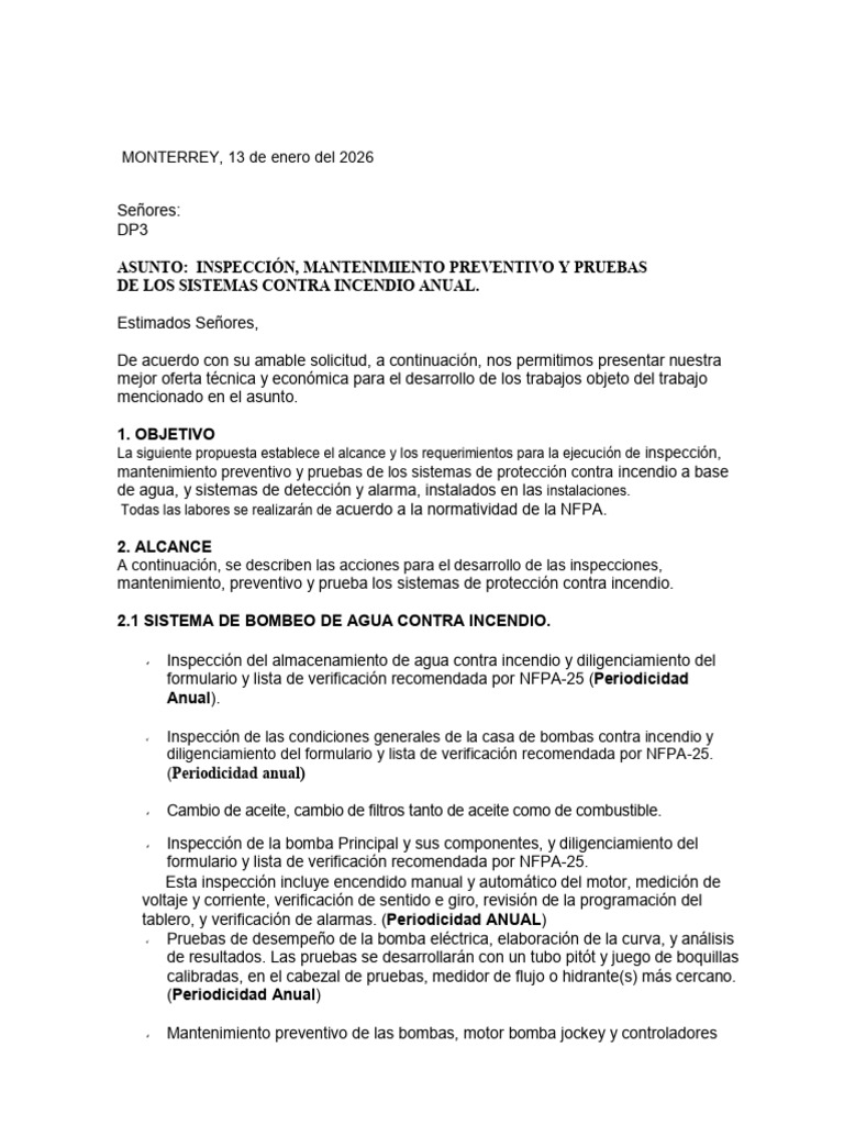 Mtto Anual Laboratorio Pisa | PDF