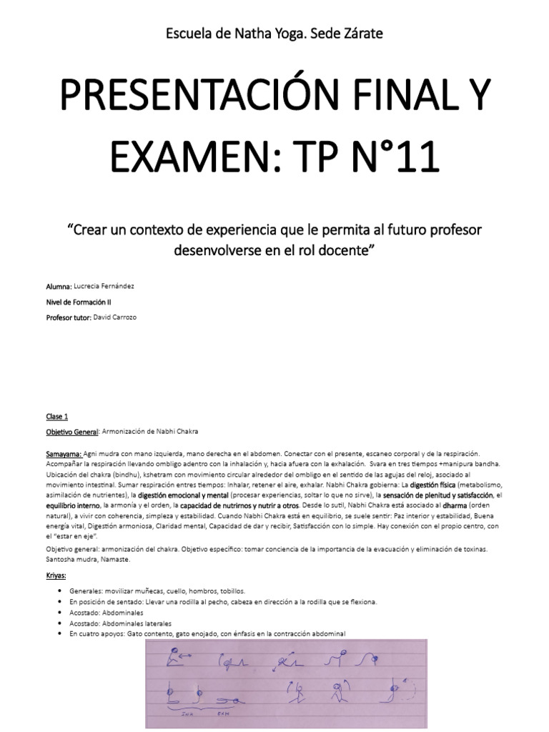 Examen Final. Natha Yoga, Lucrecia Fernández | PDF | Amor | Ira