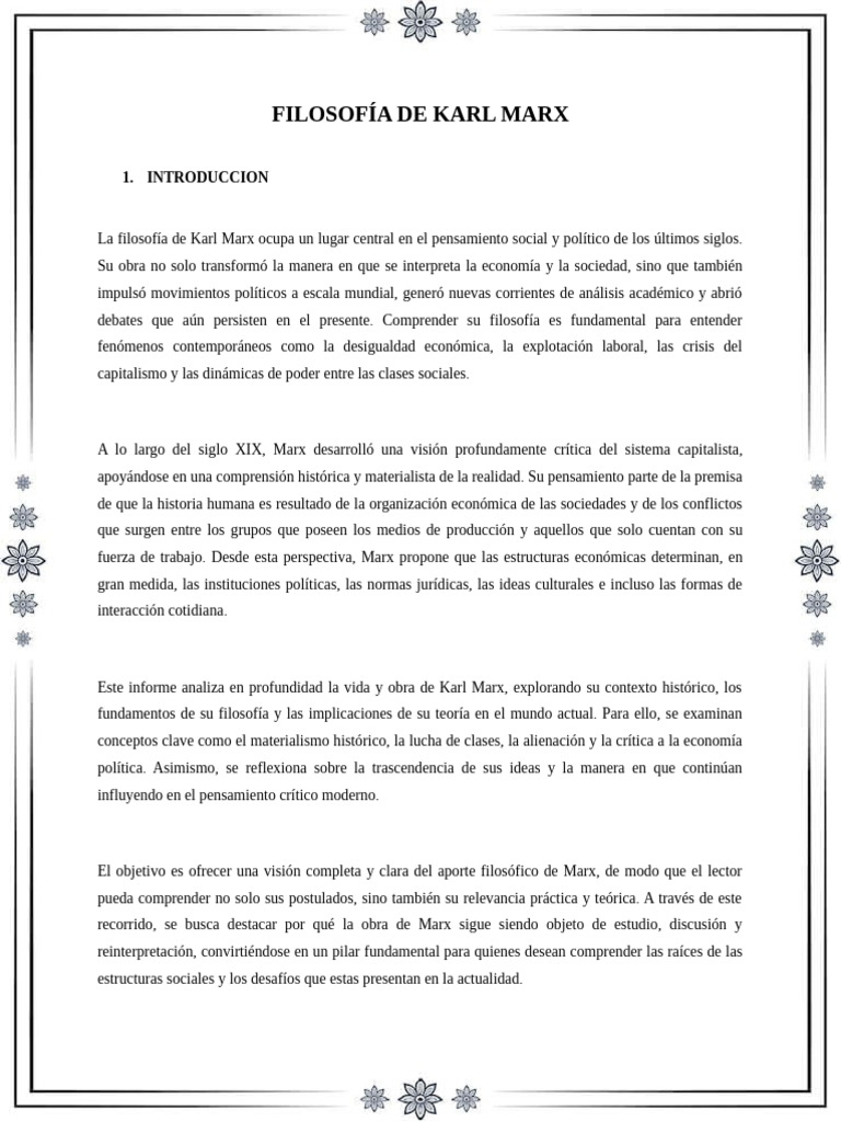Filosofía de Karl Marx | PDF | Karl Marx | La teoría de la alienación ...