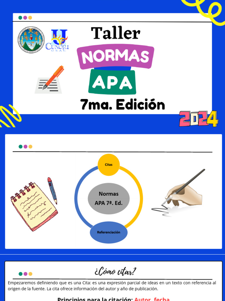 Normas APA 2026 - Taller de Normas Apa | PDF | Estilo apa