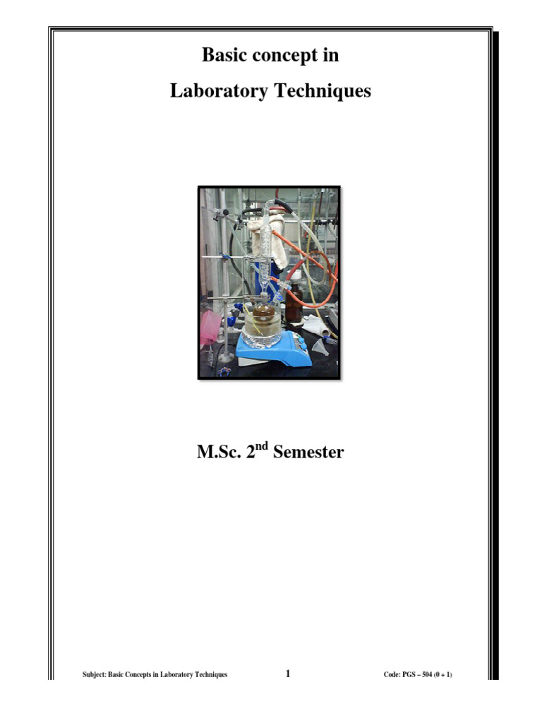 Basic Concept in Laboratory Techniques | PDF | Ph | Microscope