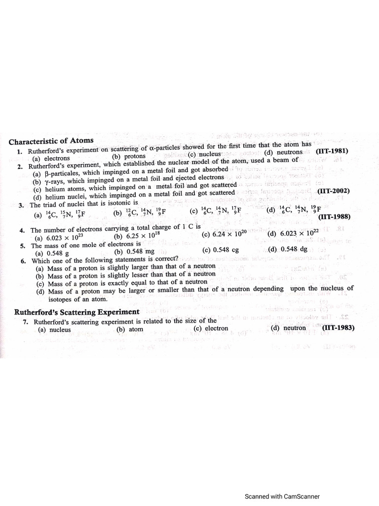 Atomic Assignment 2C3 | PDF