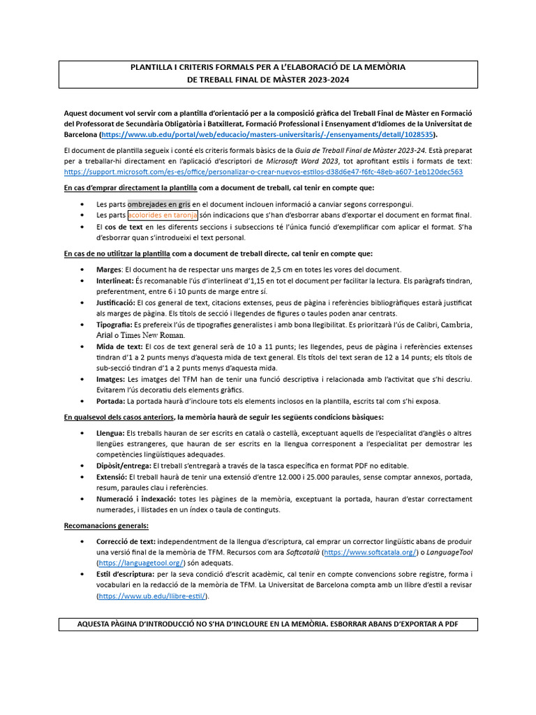Plantilla-TFM MUFP UB | PDF