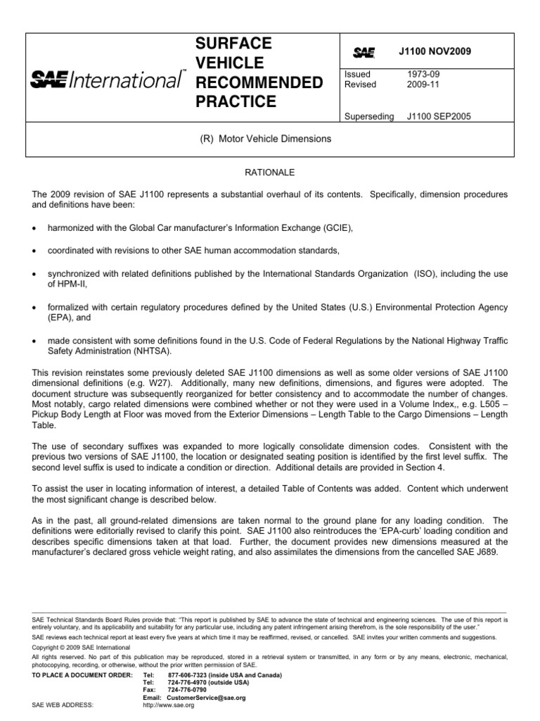 Sae J1100-2009 | PDF | Automotive Industry | Automotive Technologies