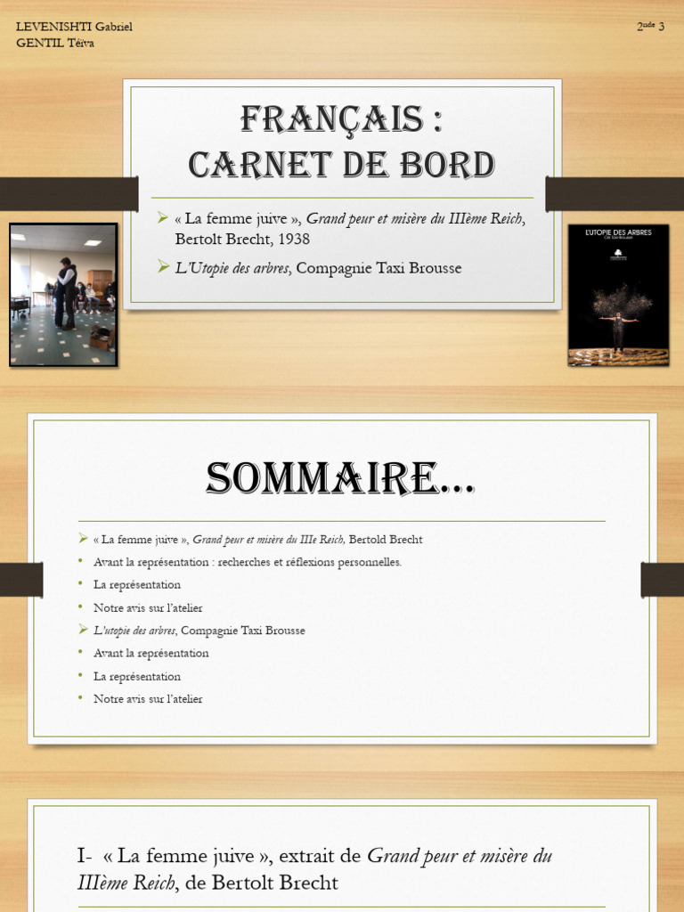 Carnet de Bord Gabriel Et Téïva | PDF | Allemagne nazie | Acteur