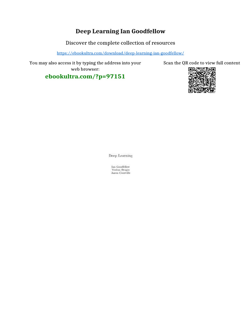 Deep Learning Ian Goodfellow Full Chapters Instanly | PDF | Matrix ...