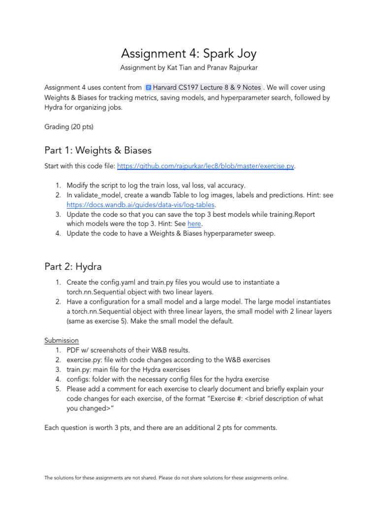 Harvard CS197 Assignment 4 Spark Joy | PDF