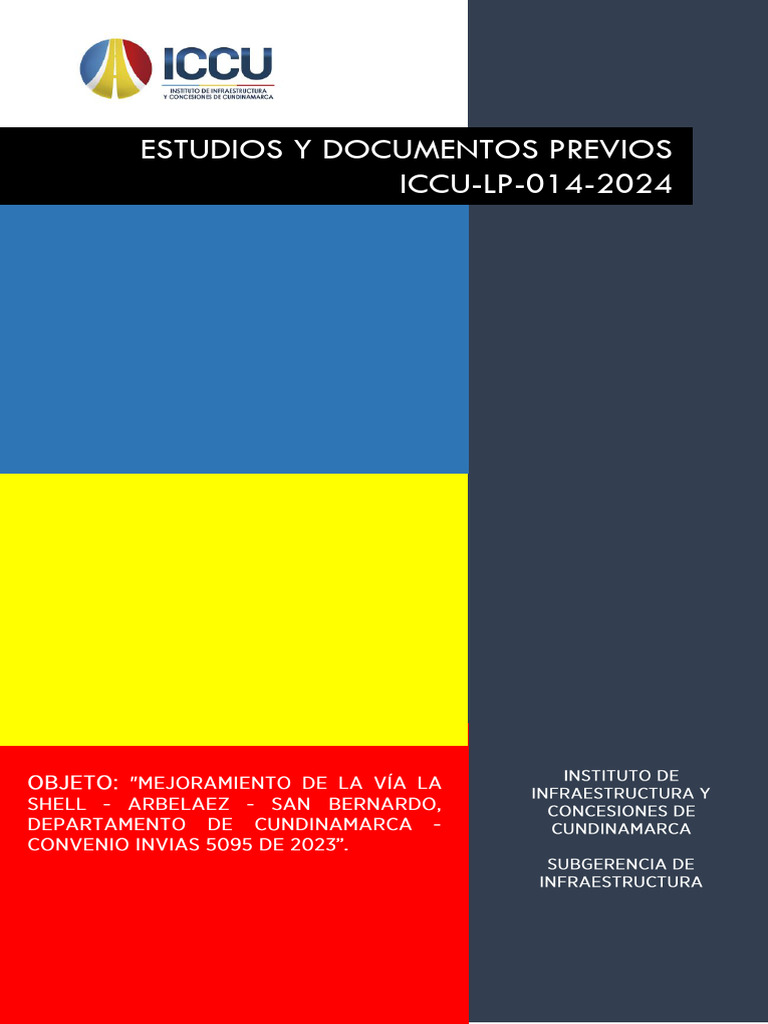 ESTUDIOS PREVIOS - ICCU-LP-014-2024 LA SHELL | PDF