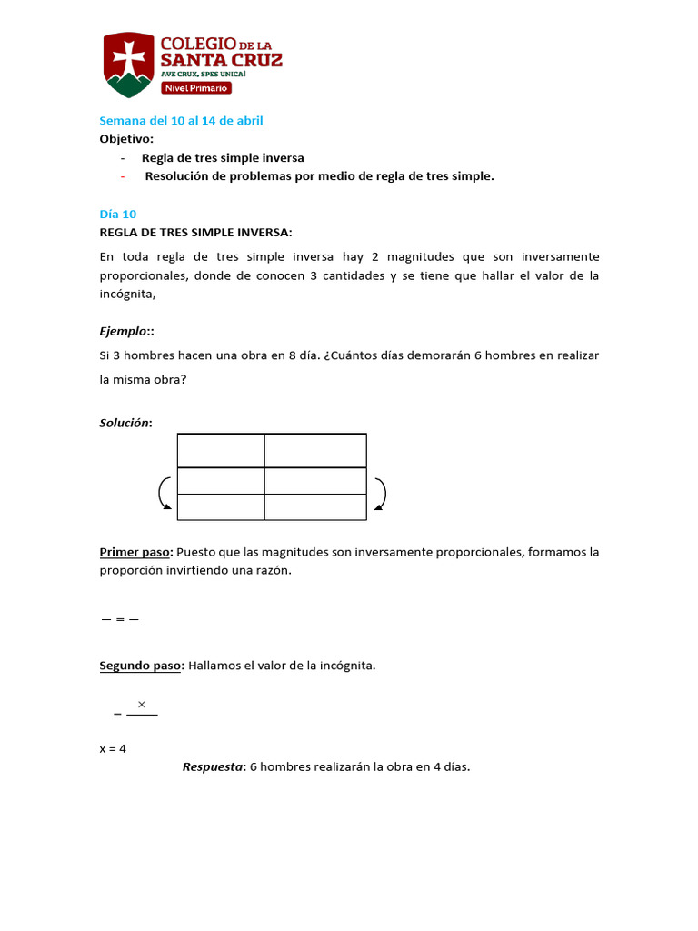 10-14 Abril 6to Grado MATEMATICA | PDF
