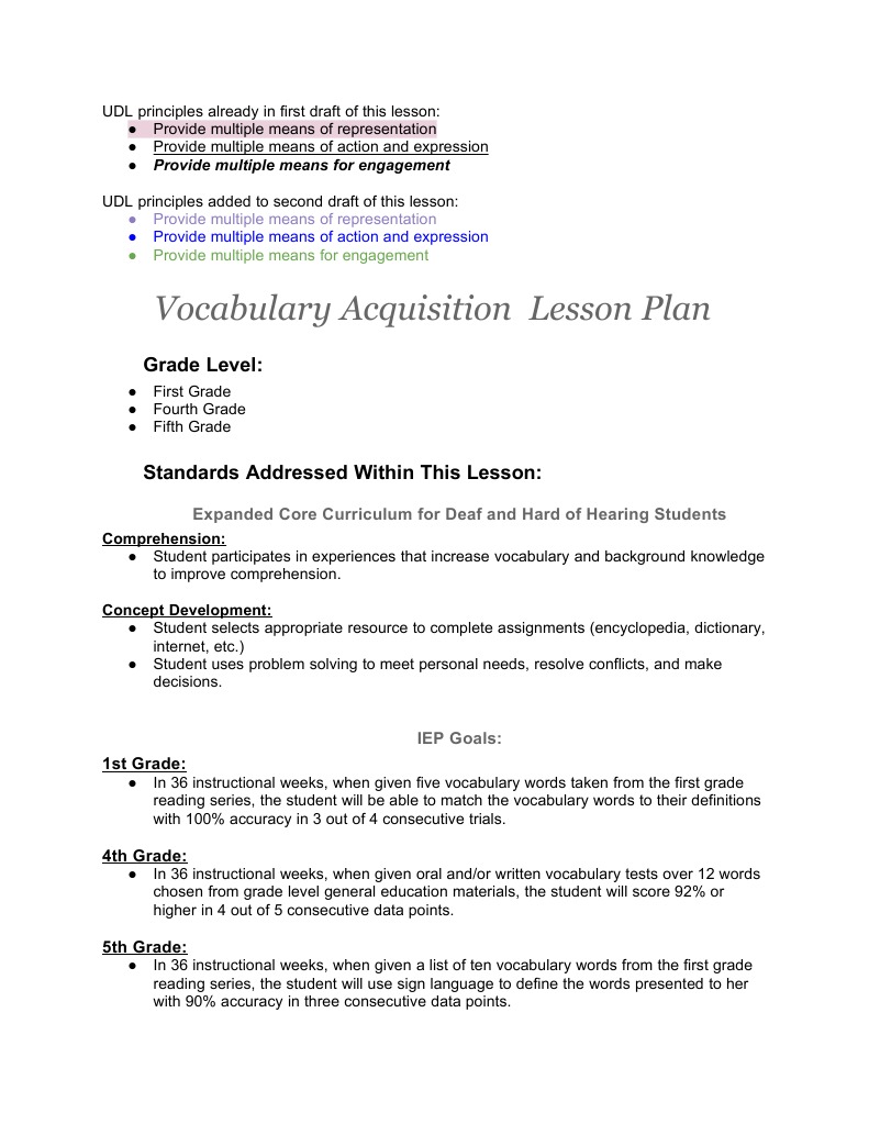 Vocabulary Acquisition Lesson Plan | Vocabulary | Lesson Plan
