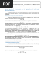 Solving Simple Algebra Problems | PDF | Equations | Algebra
