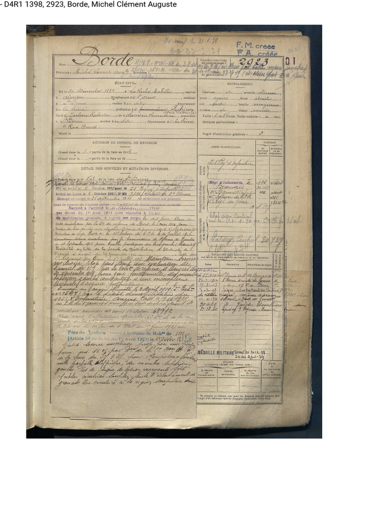 D4R1 1398, 2923, Borde, Michel Clément Auguste | PDF