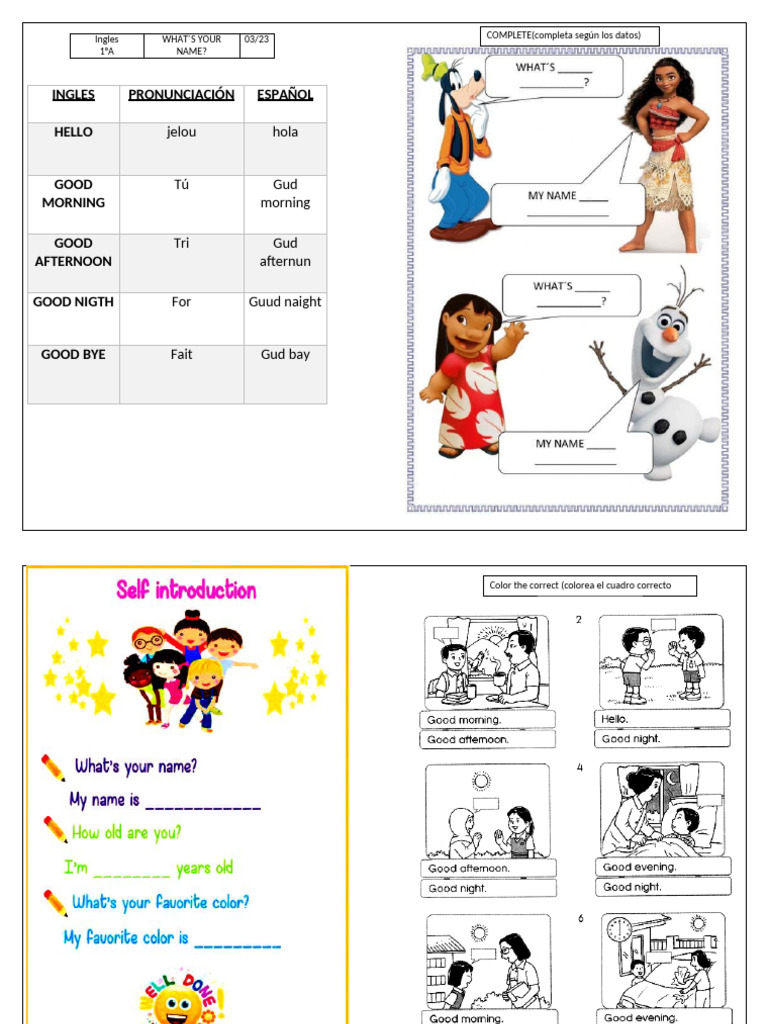 Ingles - Hello,Whats Your Name Ok | PDF