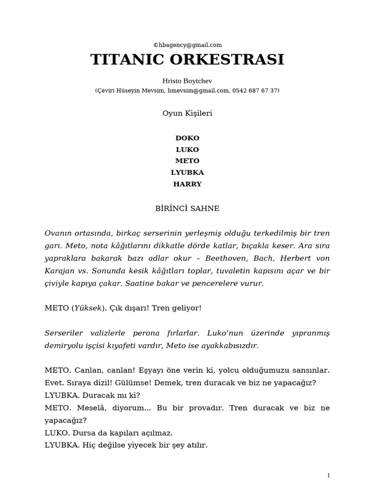 Hristo Boytchev - Titanic Orkestrası | PDF